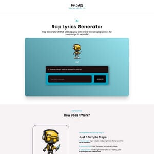 Rap Lyrics Generator (Music) 功能、优势、替代方案、评测 | SaaS 浏览器