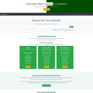 Unlimited.pk (Web Hosting) Features, Benefits, Alternatives, Review ...